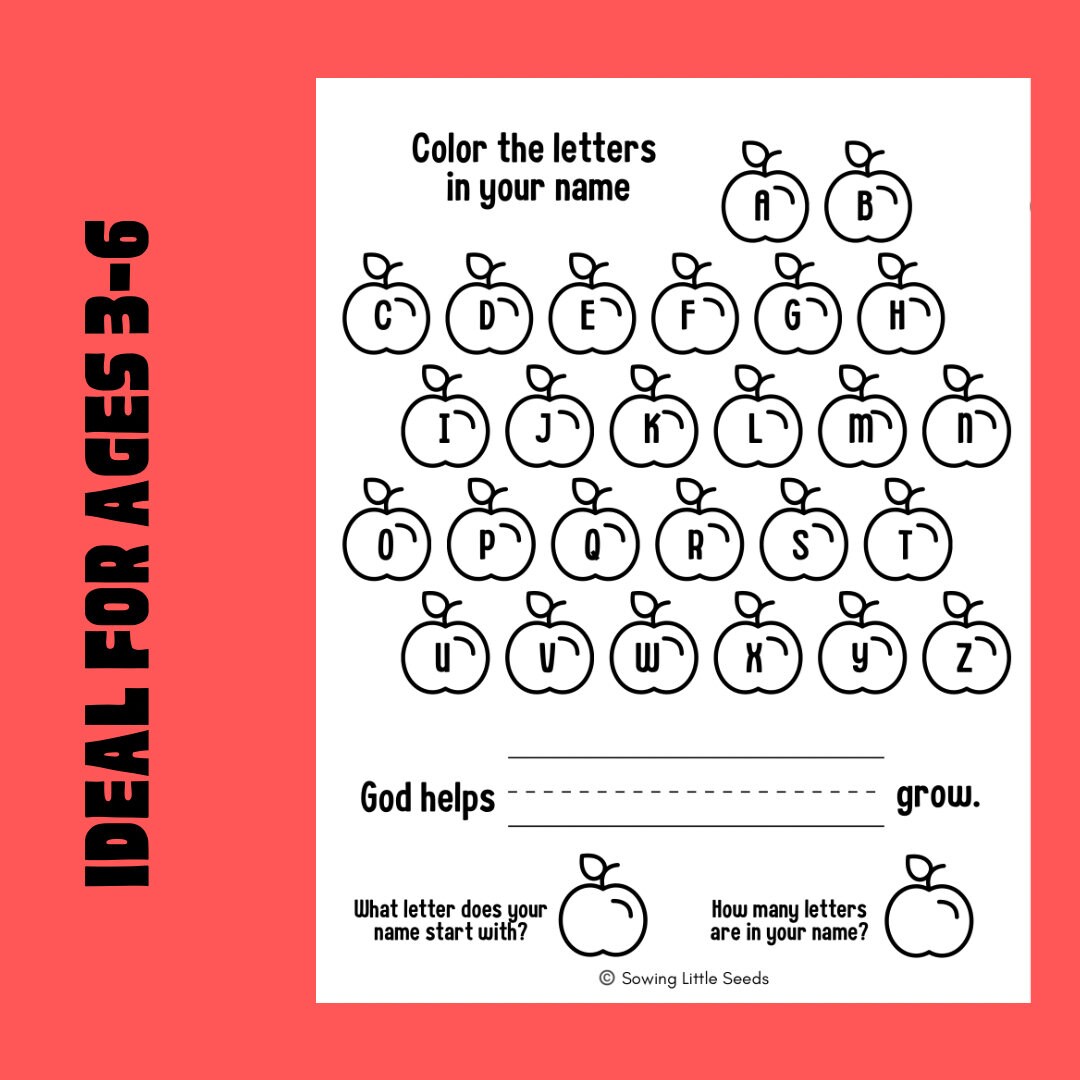 Apples - Growing With God Learn & Play Activity Set - Etsy