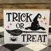 Trick or Treat Wooden Block Sign: Halloween Tiered Tray Decor - Etsy