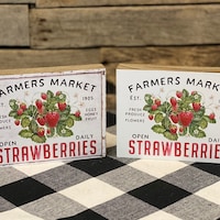 Strawberry Sign Svg Bundle, Farm Fresh Strawberries Svg, Farmhouse ...
