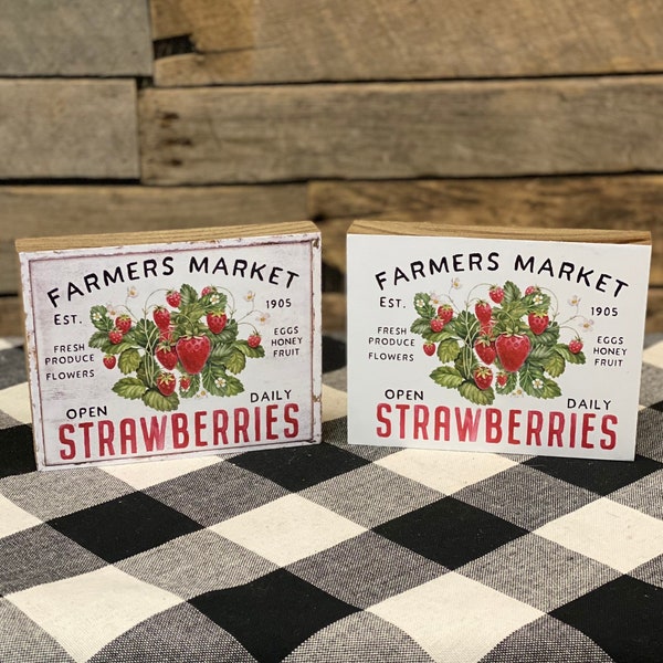 Strawberry Sign - Etsy