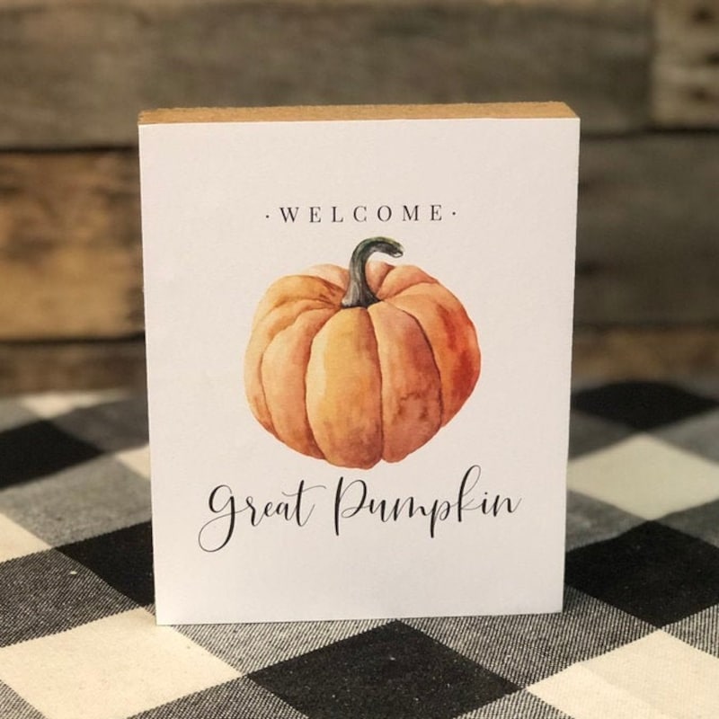 Welcome Great Pumpkin Sign - Etsy
