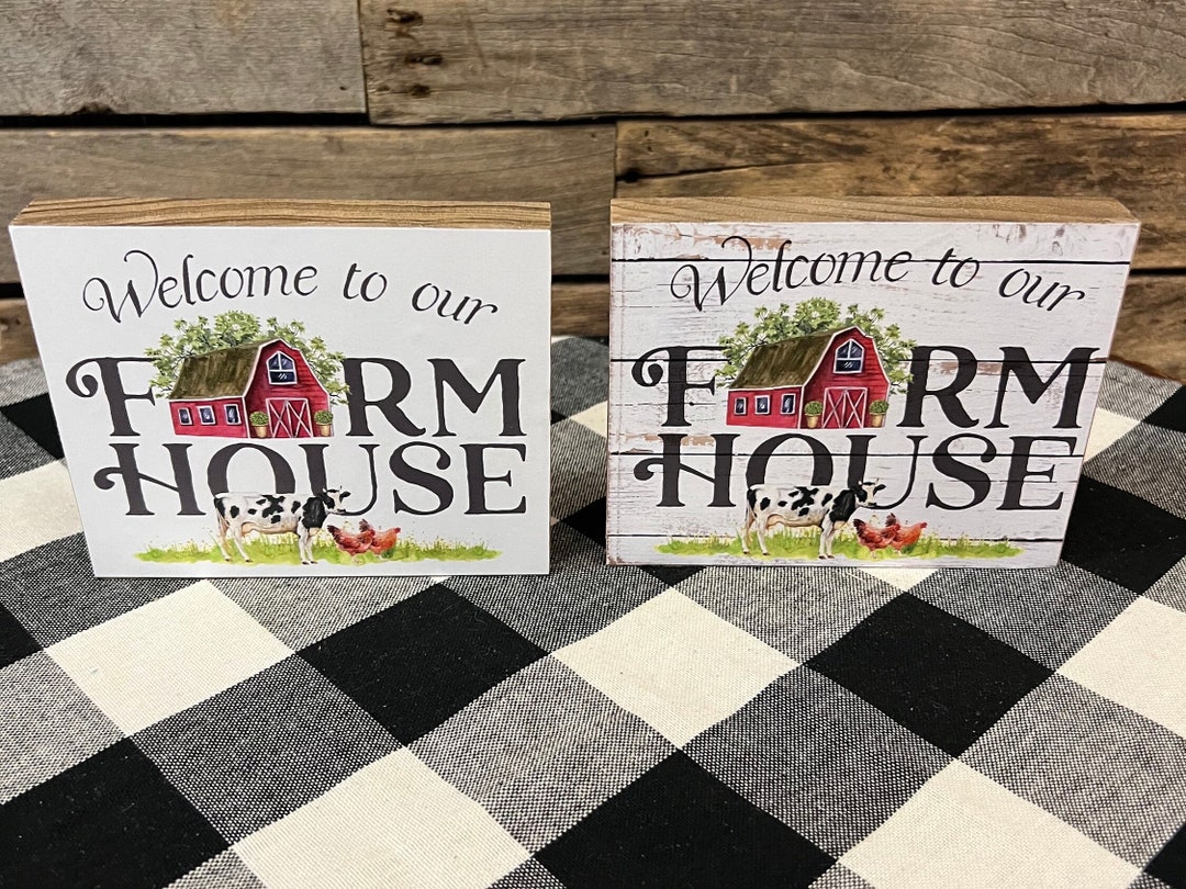Welcome to Our Farm House, Wooden Sign, Farm Decor, Farmhouse Decor ...