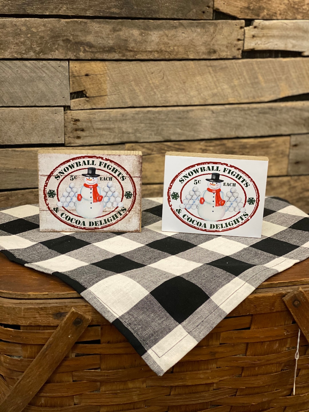 Snowball Fights Snowman Sign, Winter Home Decor, Farmhouse Decor ...