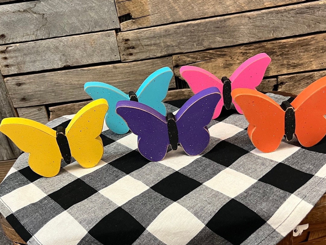 Wooden Butterfly , Painted Butterfly , Summer Decor, Summer Butterfly ...