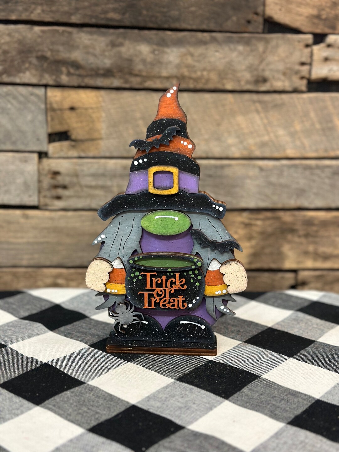 Witch Painted Halloween Gnome, Witch Home Decor, Fall Decor, Farmhouse ...