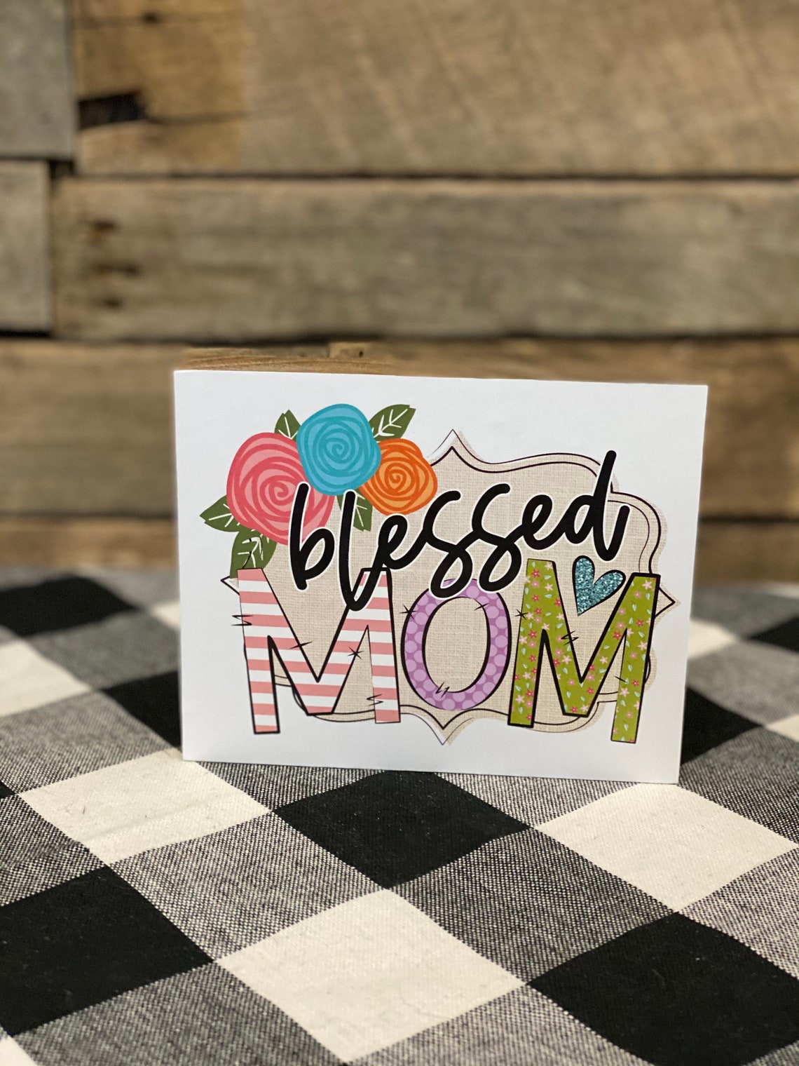 Blessed Mom Mini Wooden Sign Blessed Grandma Mini Wooden - Etsy