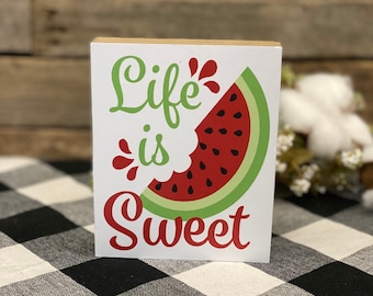 Life is Sweet Sign | Etsy