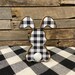 Floppy Ear Buffalo Check Bunny, Farmhouse Easter Bunny, Spring Tiered ...