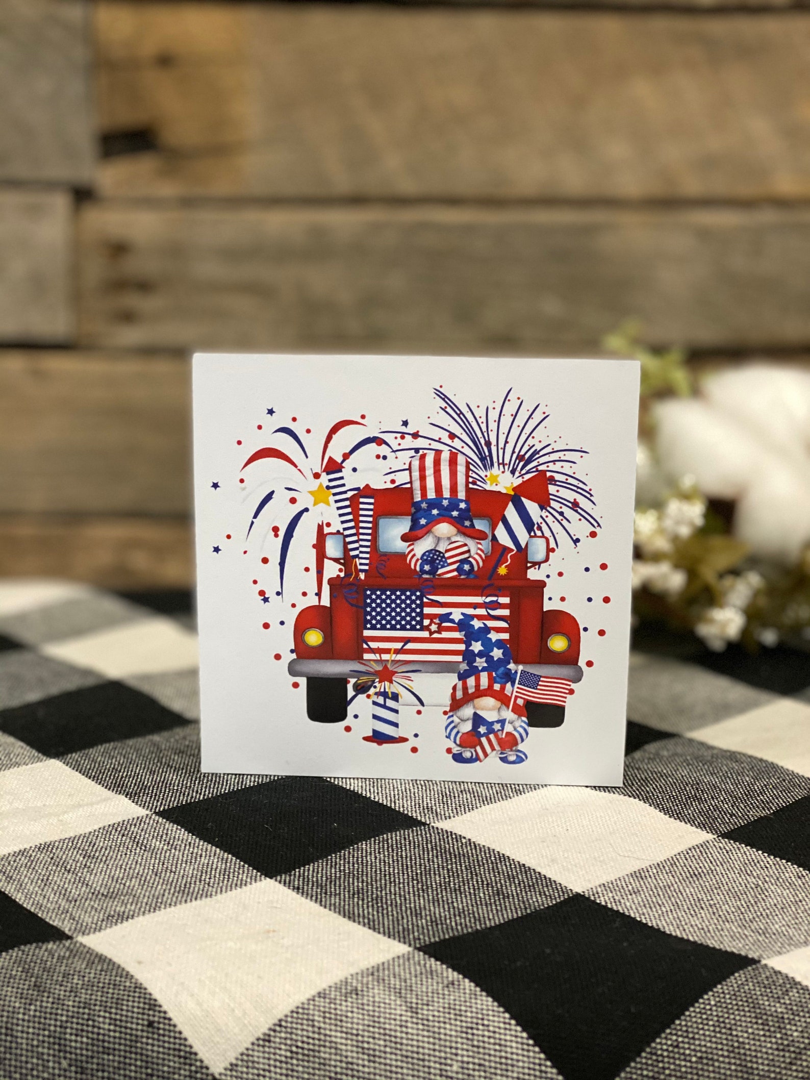 4th of July Gnome Mini Sign Summer Gnome Decor 4th of July | Etsy