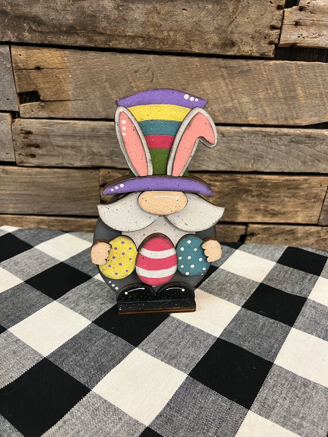 Painted Easter Bunny Gnome, Easter Gnome, Layered Gnome Craft, Easter ...