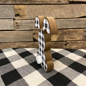 Floppy Ear Buffalo Check Bunny, Farmhouse Easter Bunny, Spring Tiered ...
