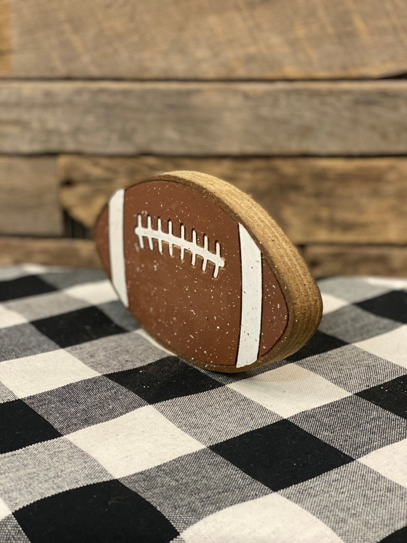 Wooden Football Decor Piece Football Decor Tiered Tray - Etsy
