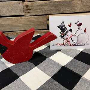 Wooden Red Cardinal, Red Cardinal, Bird Decor, Holiday Decor, Bird ...