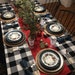 Christmas Buffalo Plaid Table Runner Black & White Plaid Runner ...