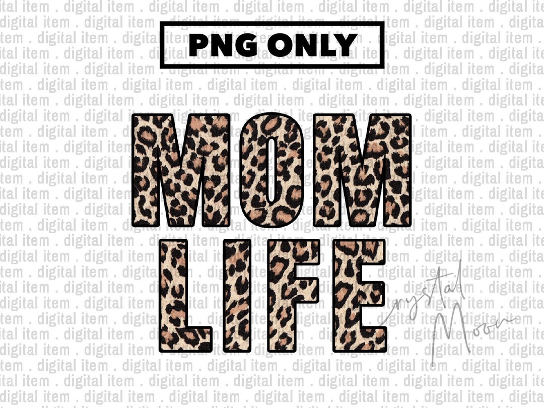 Leopard Mom Life PNG - Etsy