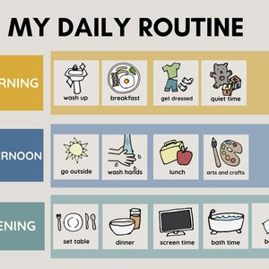 Daily Routine Chart Montessori Chore Chart - Etsy