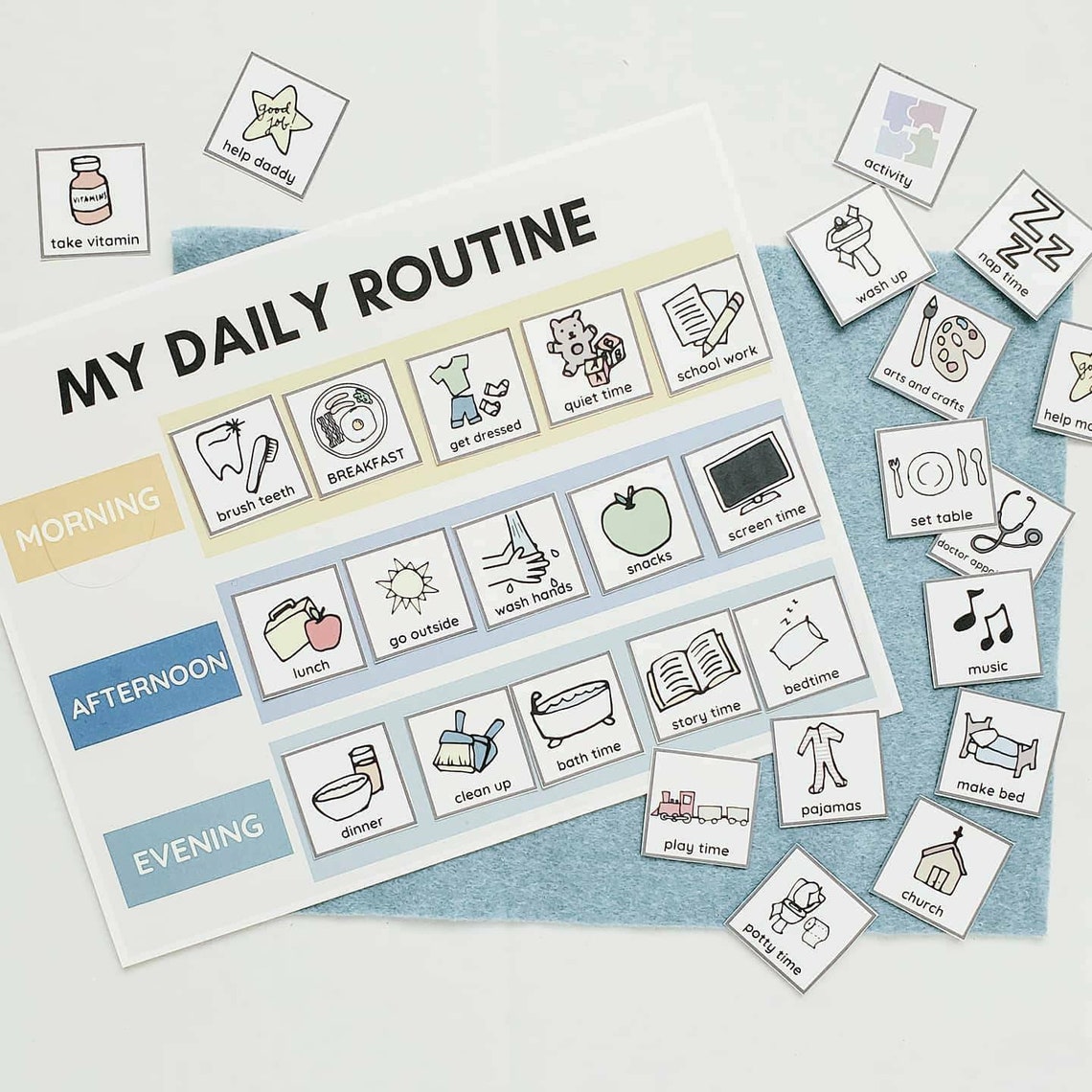 Daily Routine Chart Montessori Chore Chart - Etsy