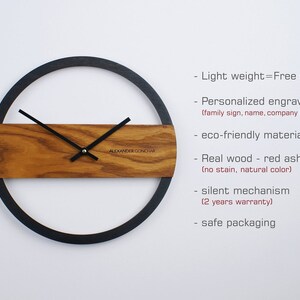 Personalized Wall Clock EXOTIC Wood Silent Custom Kitchen - Etsy