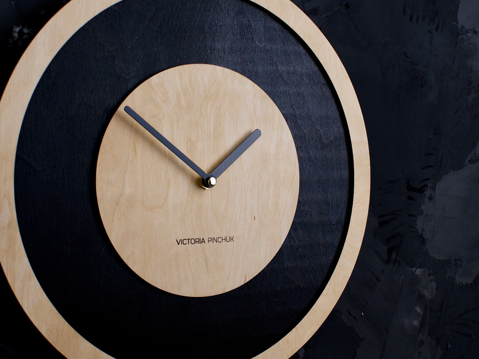 Minimalist Round Wall Clock Modern Wood Silent Custom Kitchen - Etsy