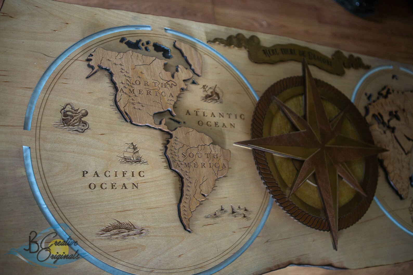 Lighted Wall Art Illuminated Map Lighted Art Lighted Map - Etsy