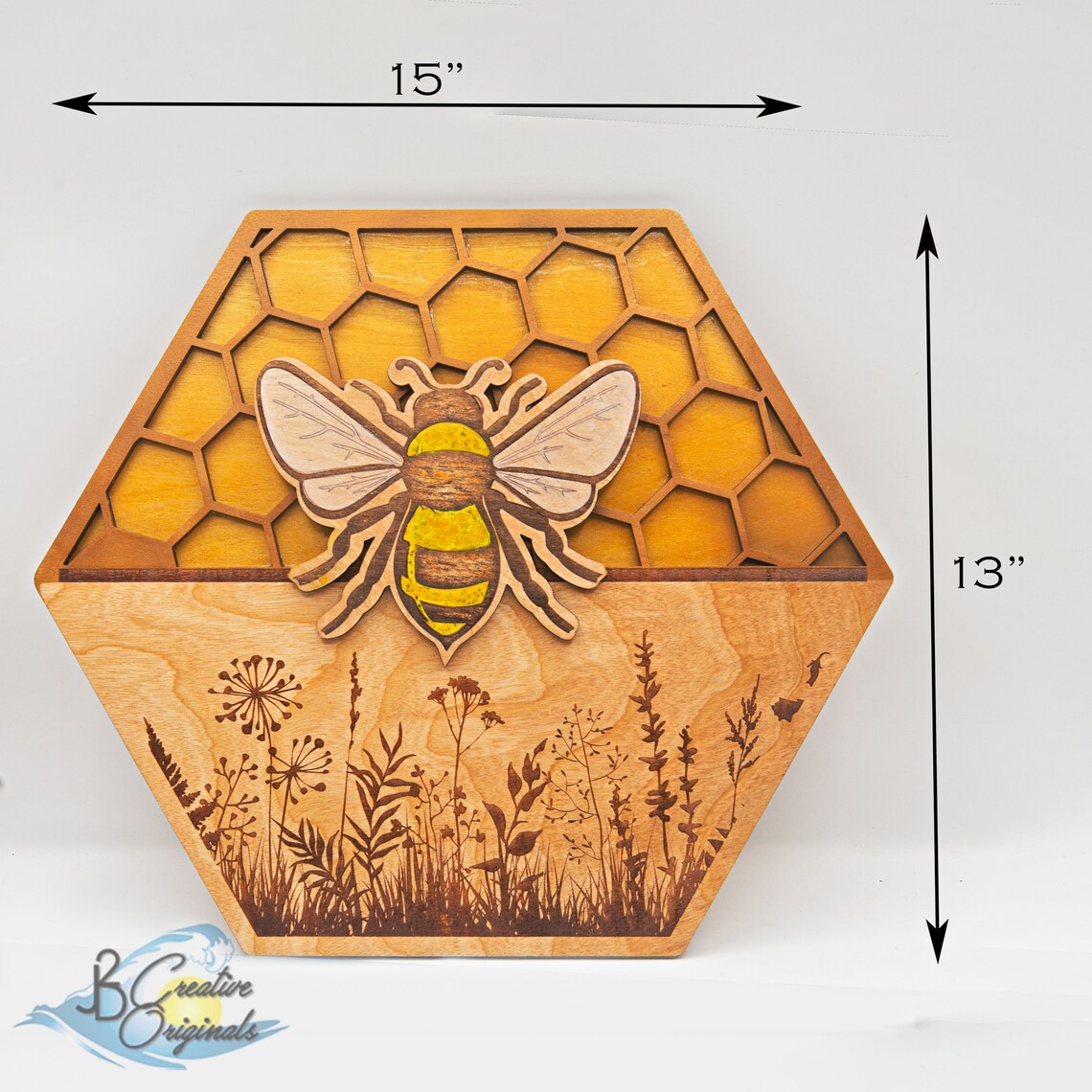 Handmade Honey Bee Decor Bee Flower Decor Bee Wall Art - Etsy