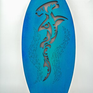 Lighted Wall Decor Hammerhead Shark Surfboard LED Wall Art - Etsy