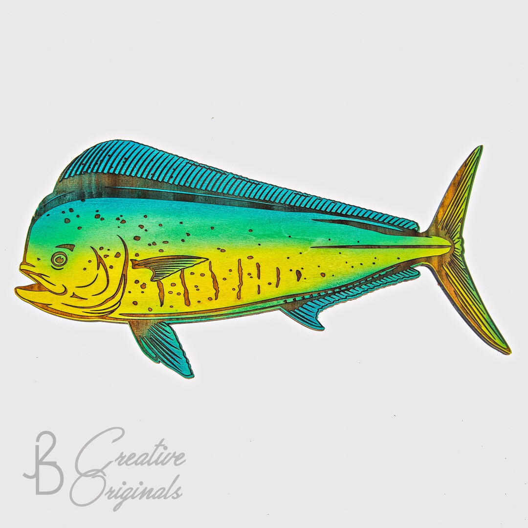 Handmade Sea Life Decor / Wall Art Mahi Mahi Fish Art, Fish Decor, Home ...