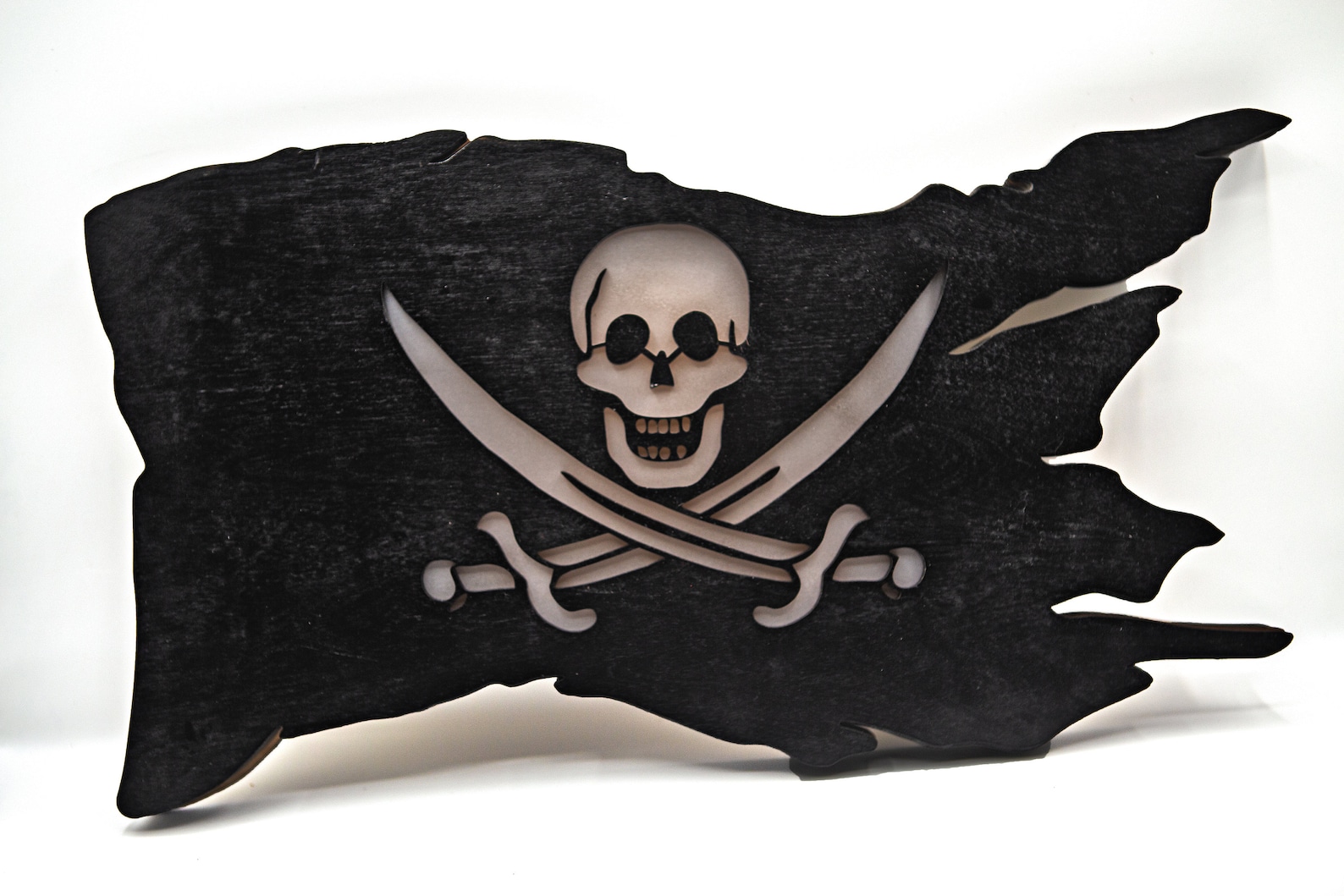 Pirate Decor / Wall Art Lighted Pirate Flag Pirate Art | Etsy