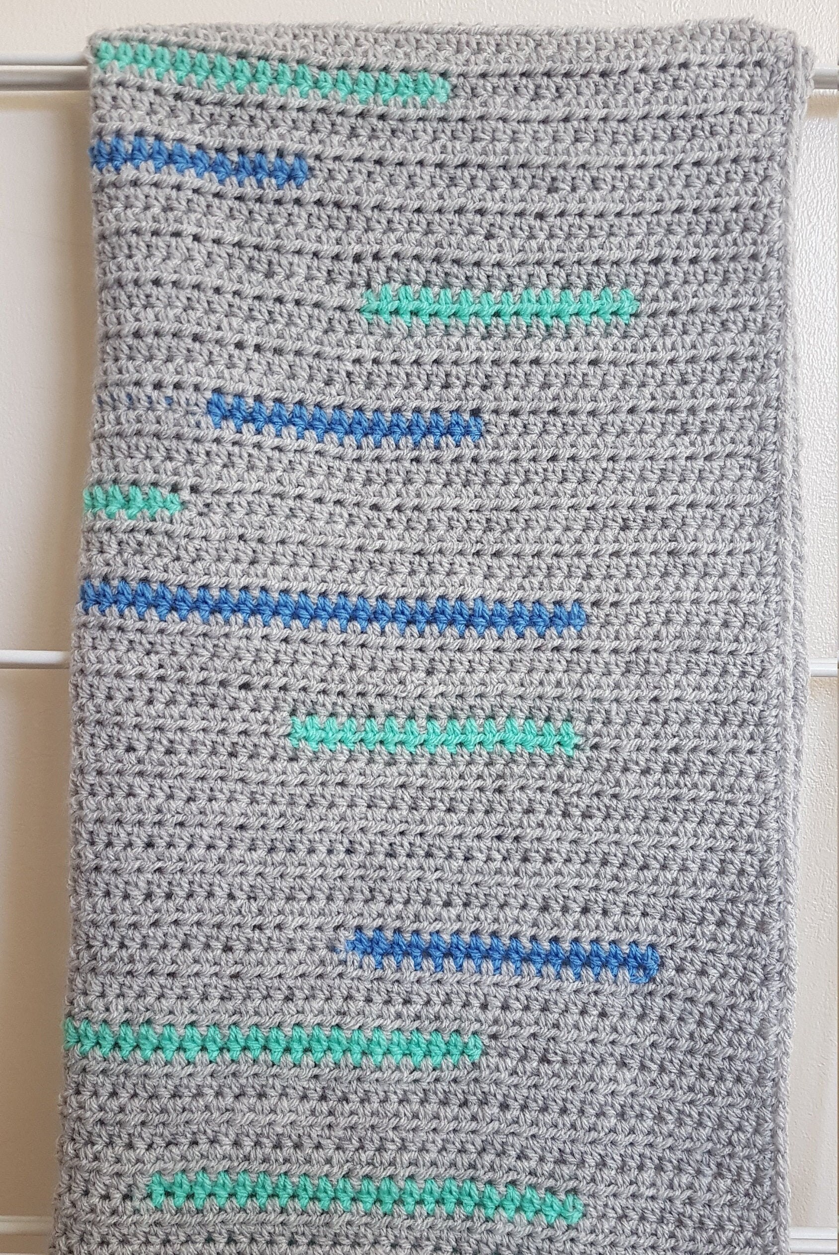 Little Lines Baby Blanket Pattern Stripe Blanket Crochet Pattern Modern ...