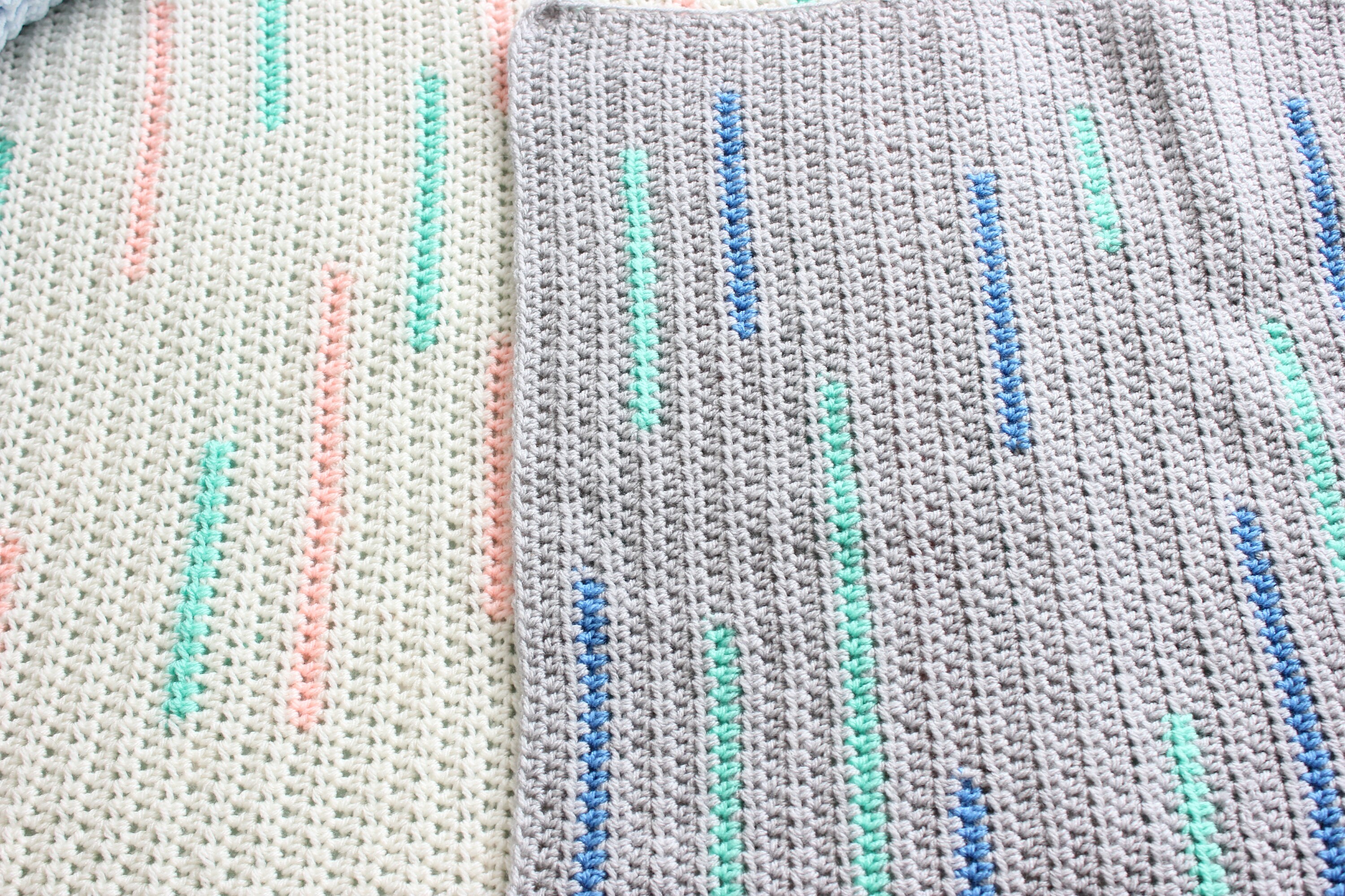 Little Lines Baby Blanket Pattern Stripe Blanket Crochet Pattern Modern ...
