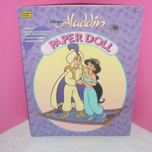 Vintage 1992 Disney"s ALADDIN Paper Doll Book / Jasmine, Aladdin, the ...