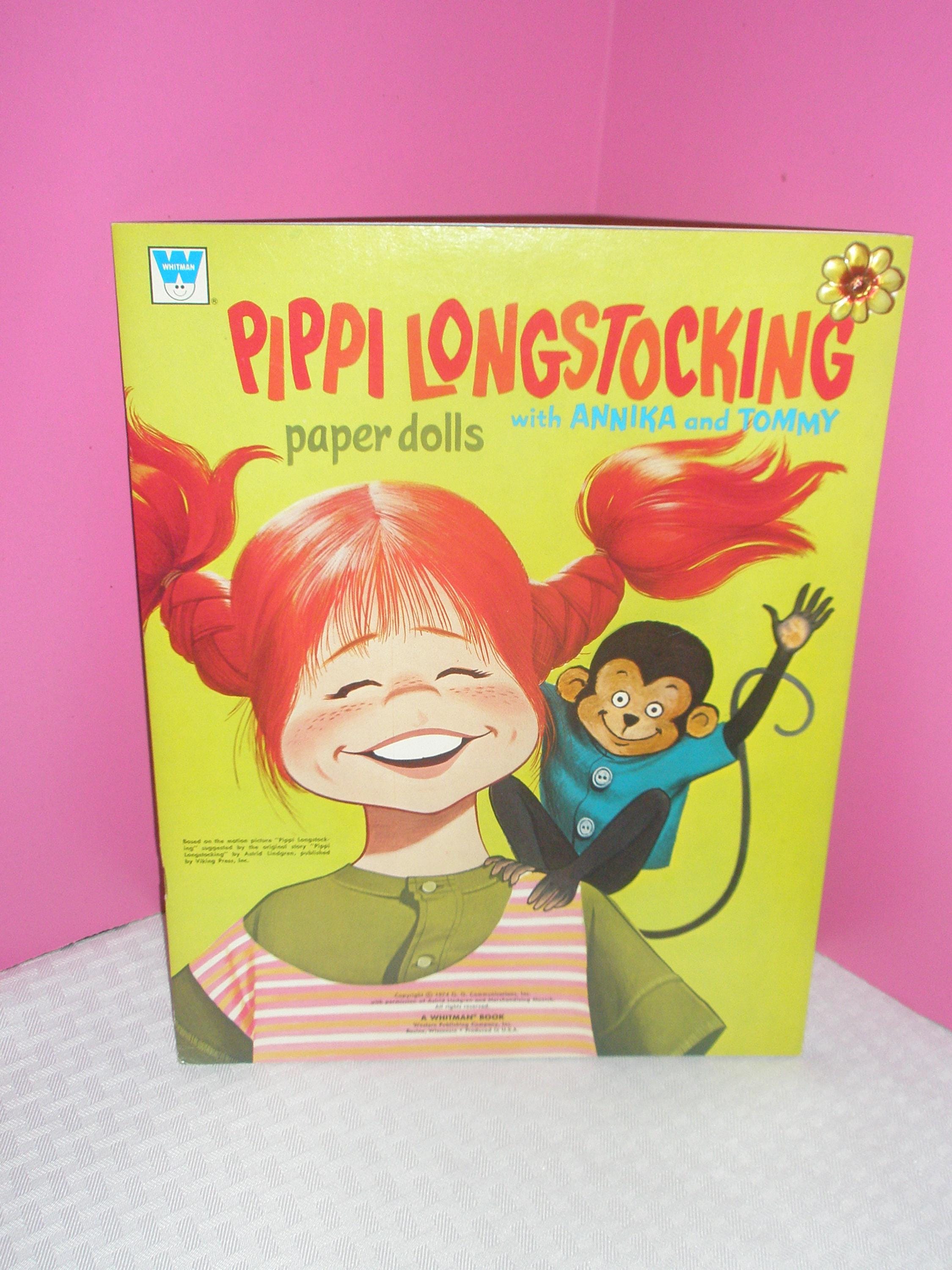 Vintage 1974 PIPPI LONGSTOCKING With Annika and Tommy Paper Dolls / A ...
