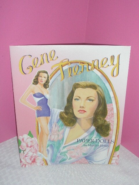 2016 GENE TIERNEY Paper Doll Book by Illustrator of the Stars Marilyn ...