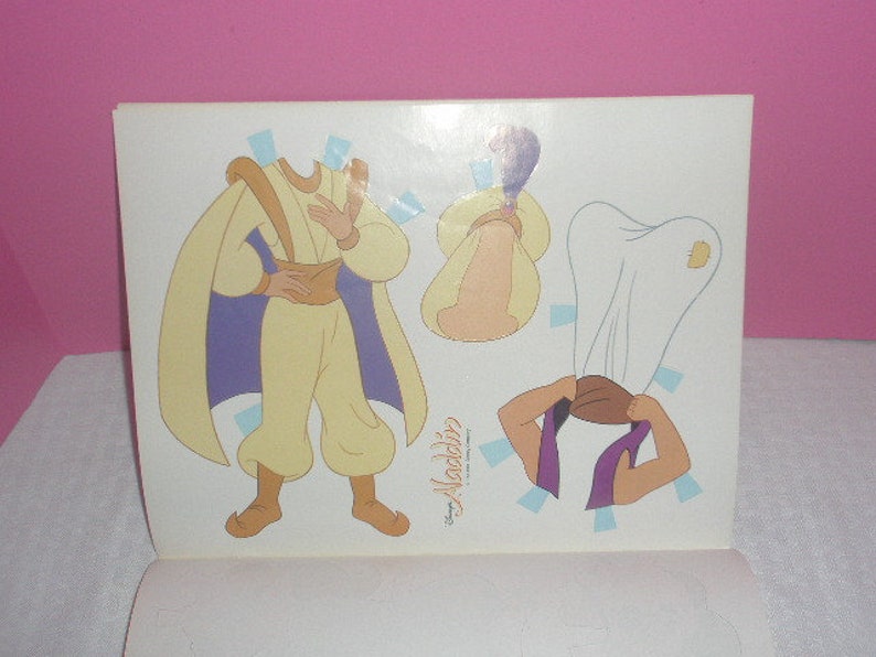 Vintage 1992 DISNEY'S ALADDIN Deluxe Edition Paper Doll Book & 1993 ...