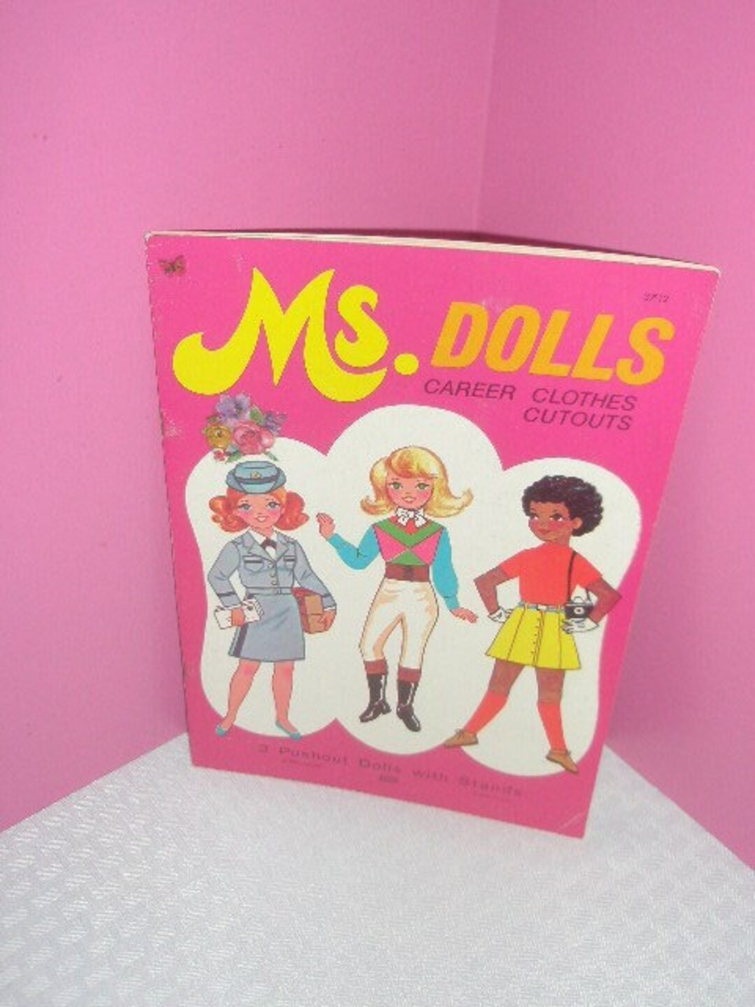 Vintage 1976 Ms. DOLLS CAREER Clothes Cut-outs, 3 Pushout Dolls ...