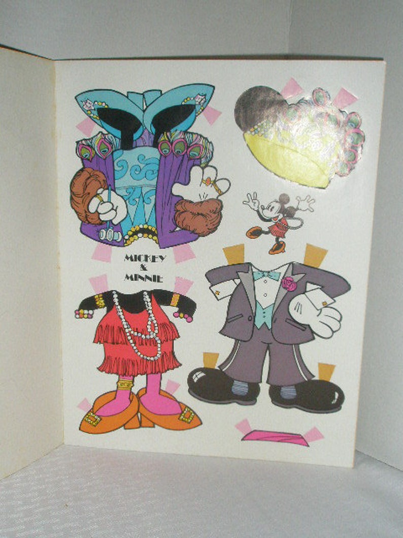 Vintage 1977 MICKEY & MINNIE MOUSE Steppin-out Paper Dolls / - Etsy