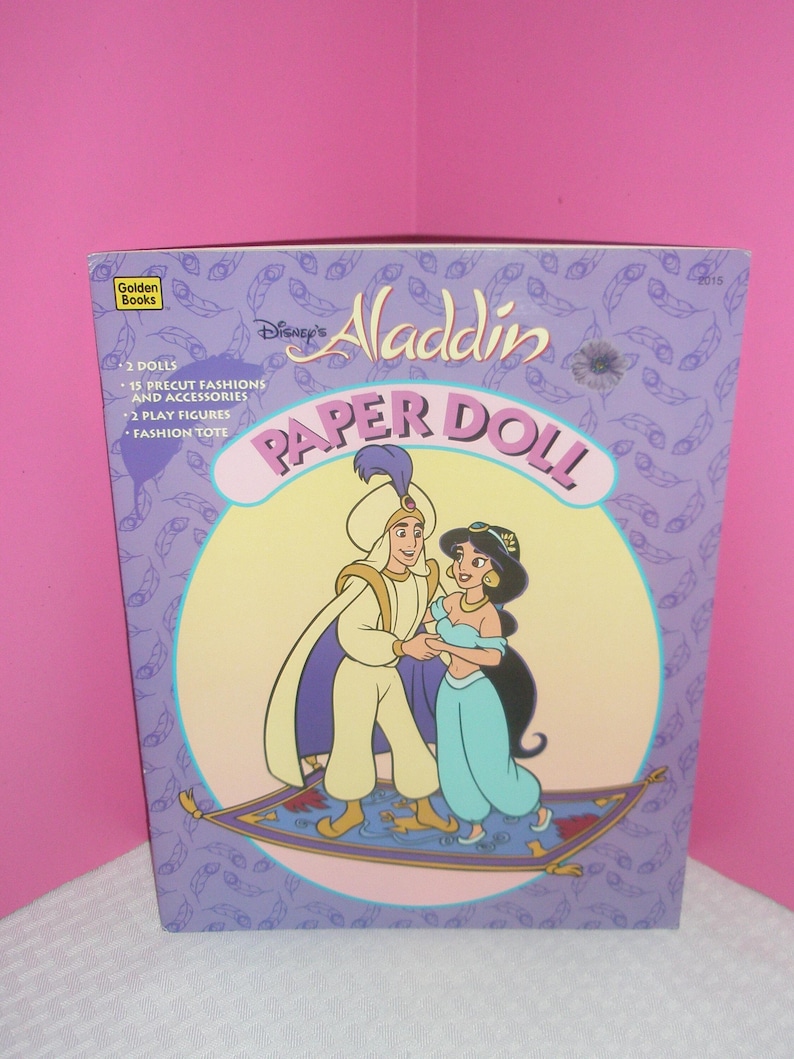 Vintage 1992 Disney"s ALADDIN Paper Doll Book / Jasmine, Aladdin, the ...