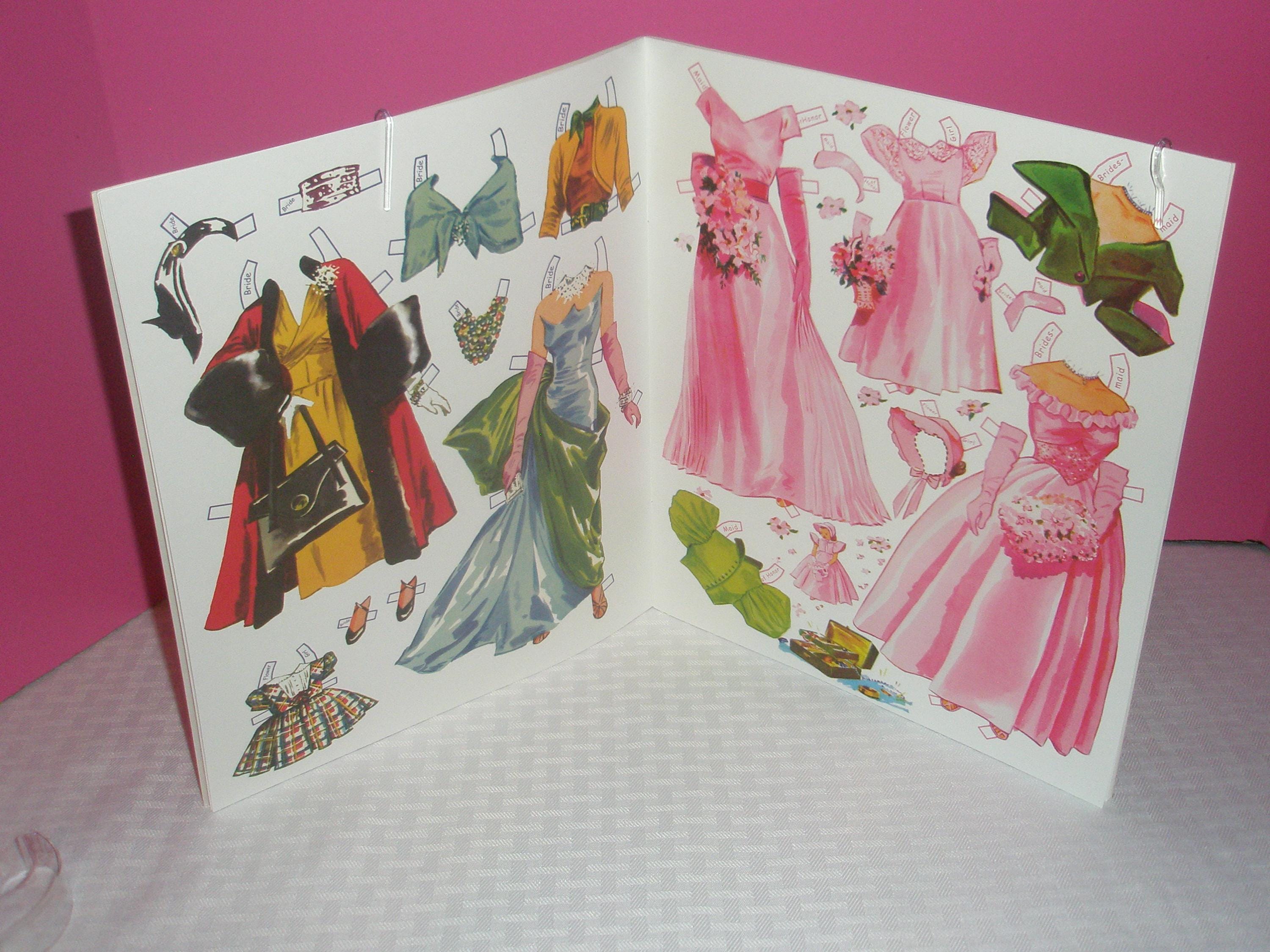 2009 the PINK WEDDING Paper Doll Book / Reproduction of the 1952 the ...