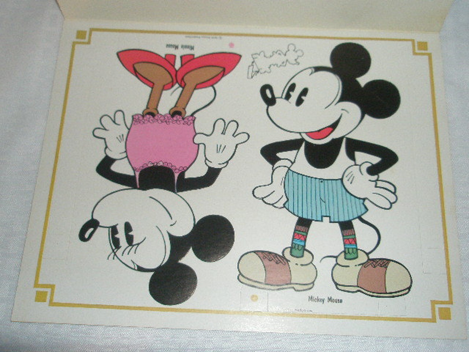 Vintage 1977 MICKEY & MINNIE MOUSE Steppin-Out Paper Dolls | Etsy