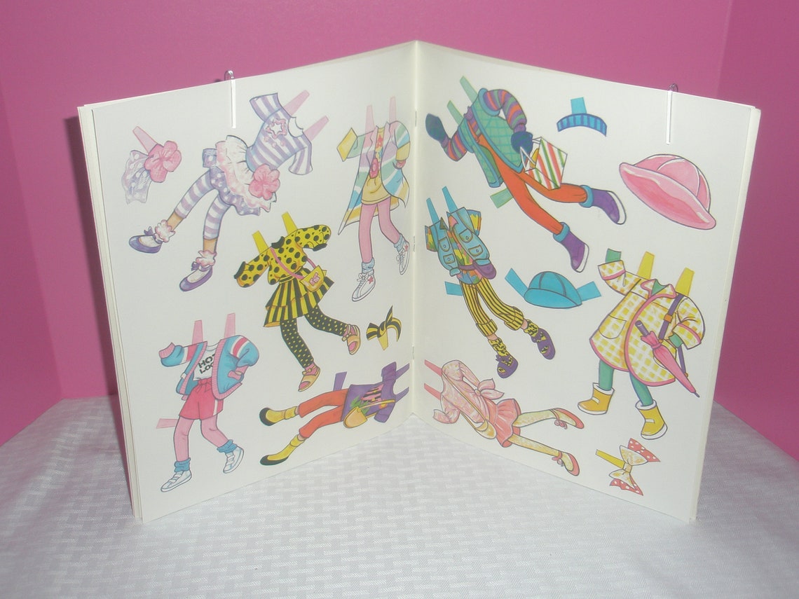 Vintage 1988 HOT LOOKS Paper Doll Book / 4 Hot Looks Paper Dolls, Mimi ...