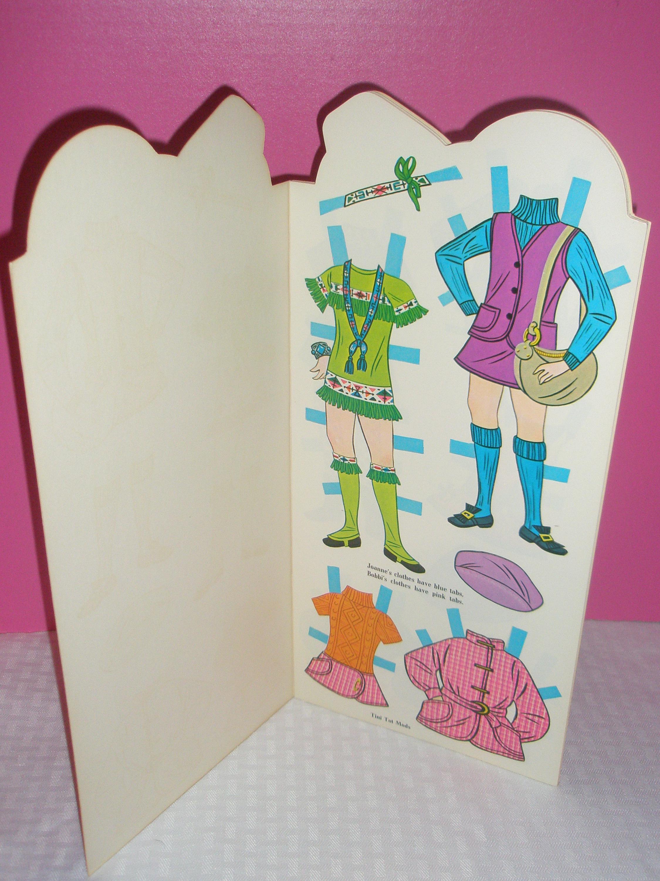 Vintage 1969 TINI TOT MODS Paper Dolls Paper Doll Book / 2 Paper Dolls ...