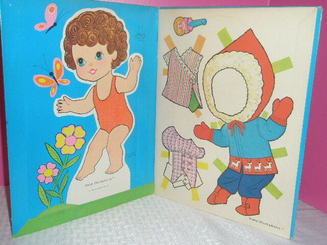 Vintage 1969 BABY BUMPKINS Doll Paper Doll Book / Baby Bumpkins Baby ...