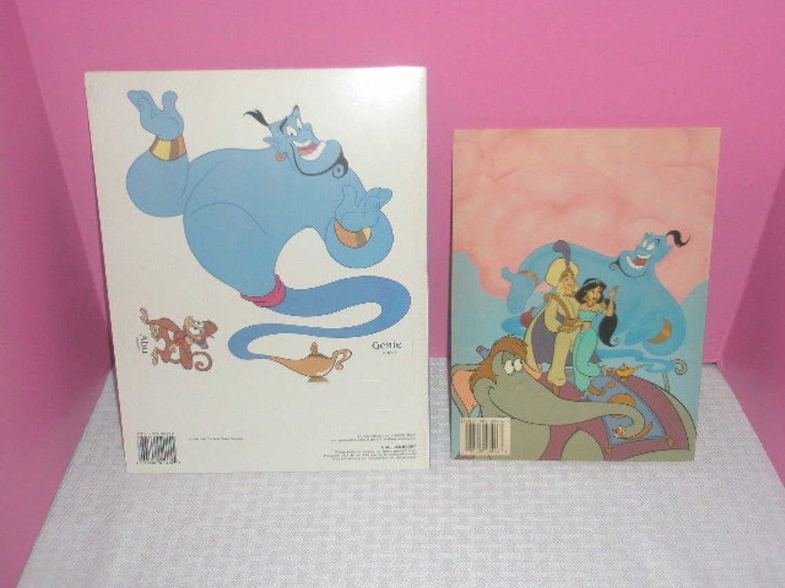 Vintage 1992 DISNEY'S ALADDIN Deluxe Edition Paper Doll Book & 1993 ...