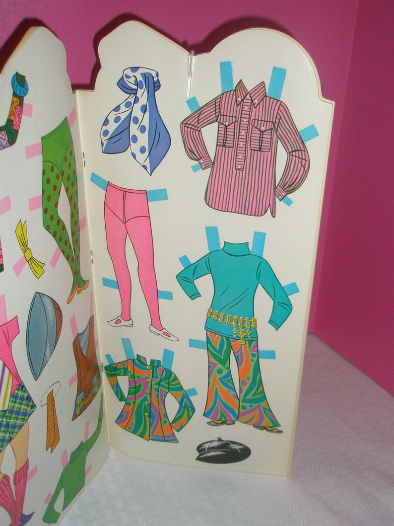Vintage 1969 TINI TOT MODS Paper Dolls Paper Doll Book / 2 Paper Dolls ...