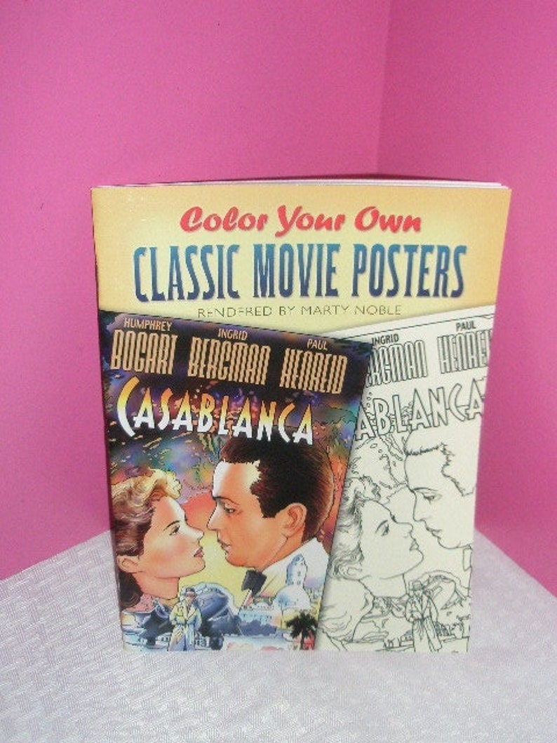 2006 Color Your Own CLASSIC MOVIE POSTERS Coloring Book / 30 Movie ...