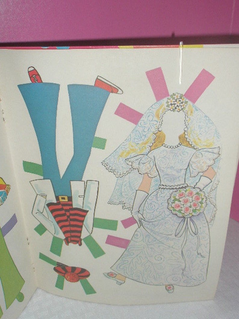 Vintage 1971 DOLLIKIN A Paper Doll Book / 6 1970's Fashion Pages to Cut ...