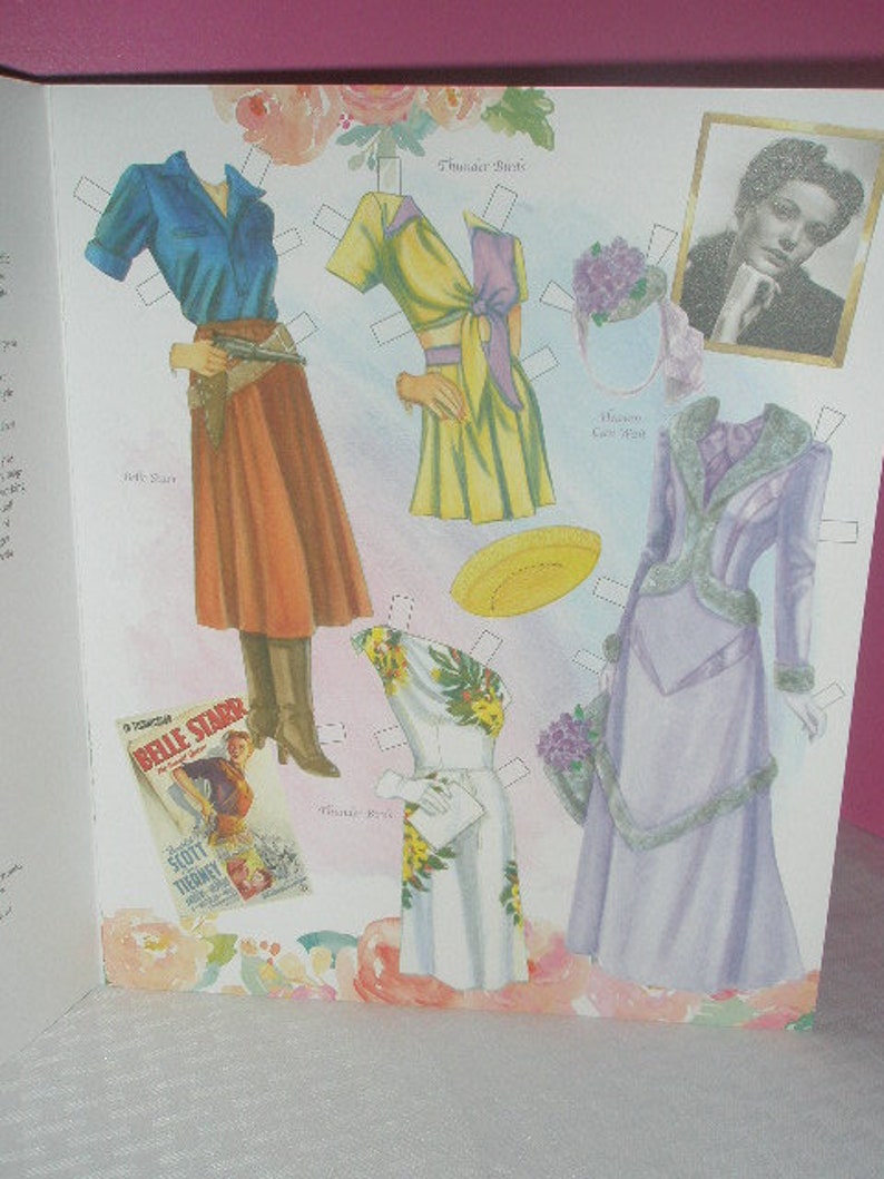 2016 GENE TIERNEY Paper Doll Book by Illustrator of the Stars Marilyn ...