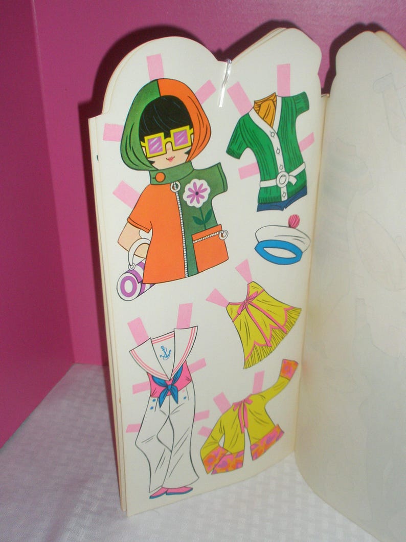 Vintage 1969 TINI TOT MODS Paper Dolls Paper Doll Book / 2 Paper Dolls ...
