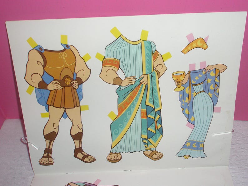 Vintage 1997 Disney’s HERCULES PRESS-OUT Paper Doll Book / Hercules ...