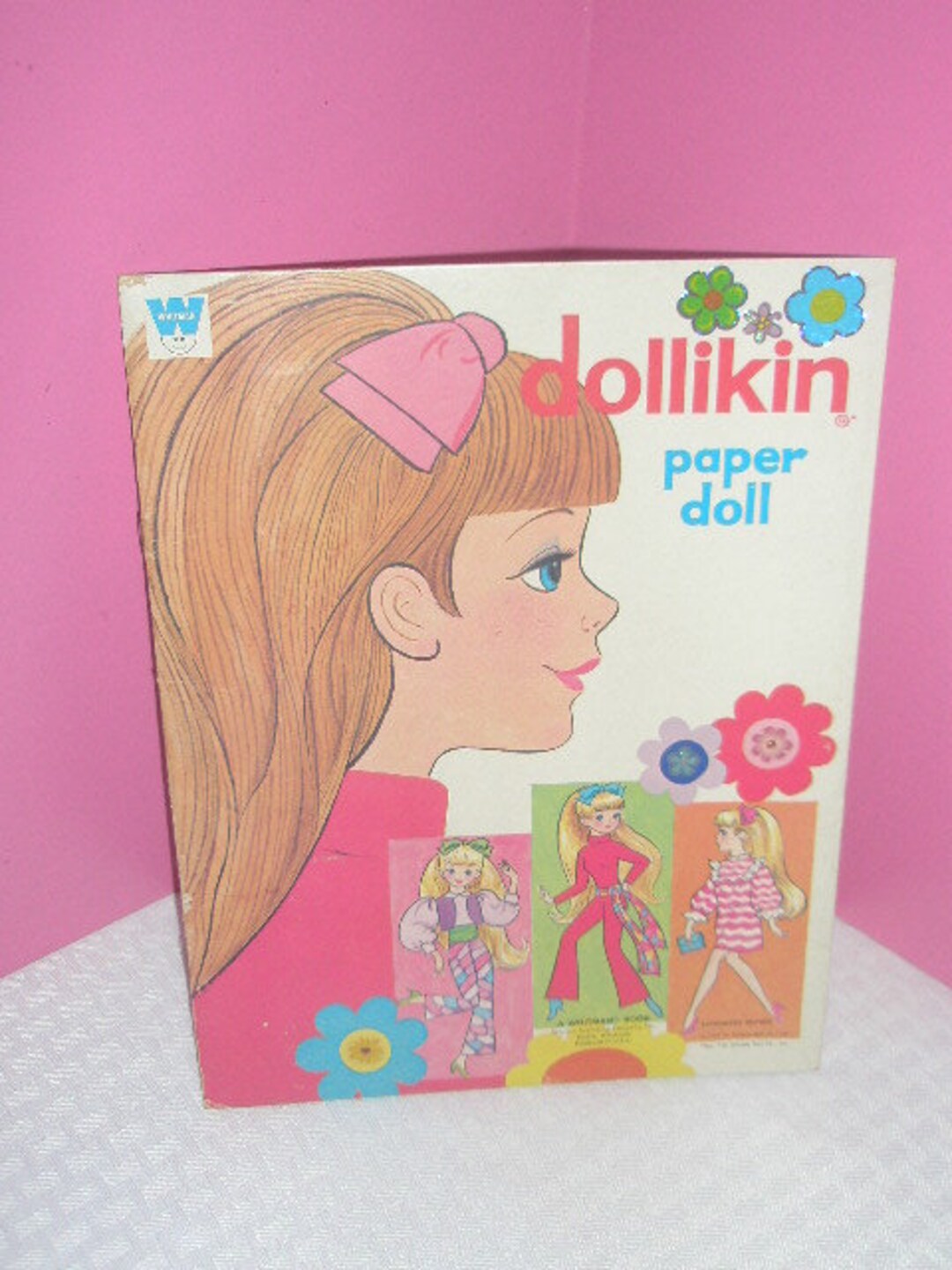 Vintage 1971 DOLLIKIN A Paper Doll Book / 6 1970's Fashion Pages to Cut ...